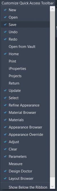 Adjusting the Quick Access Toolbar in Autodesk Inventor - Seiler Design ...